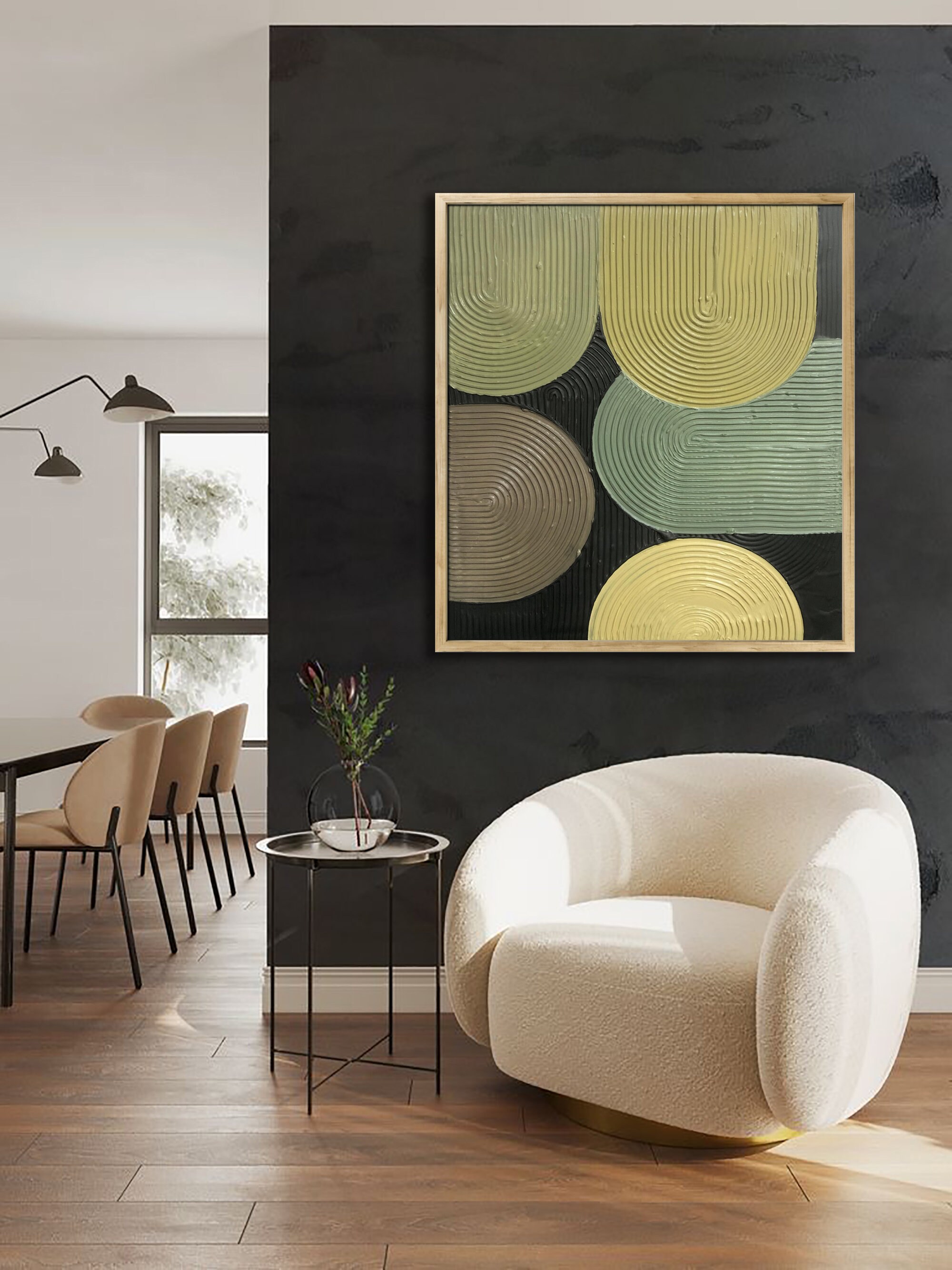 Minimal Plaster Art Green Arch Plaster Art New Minimal Scandinavian ...