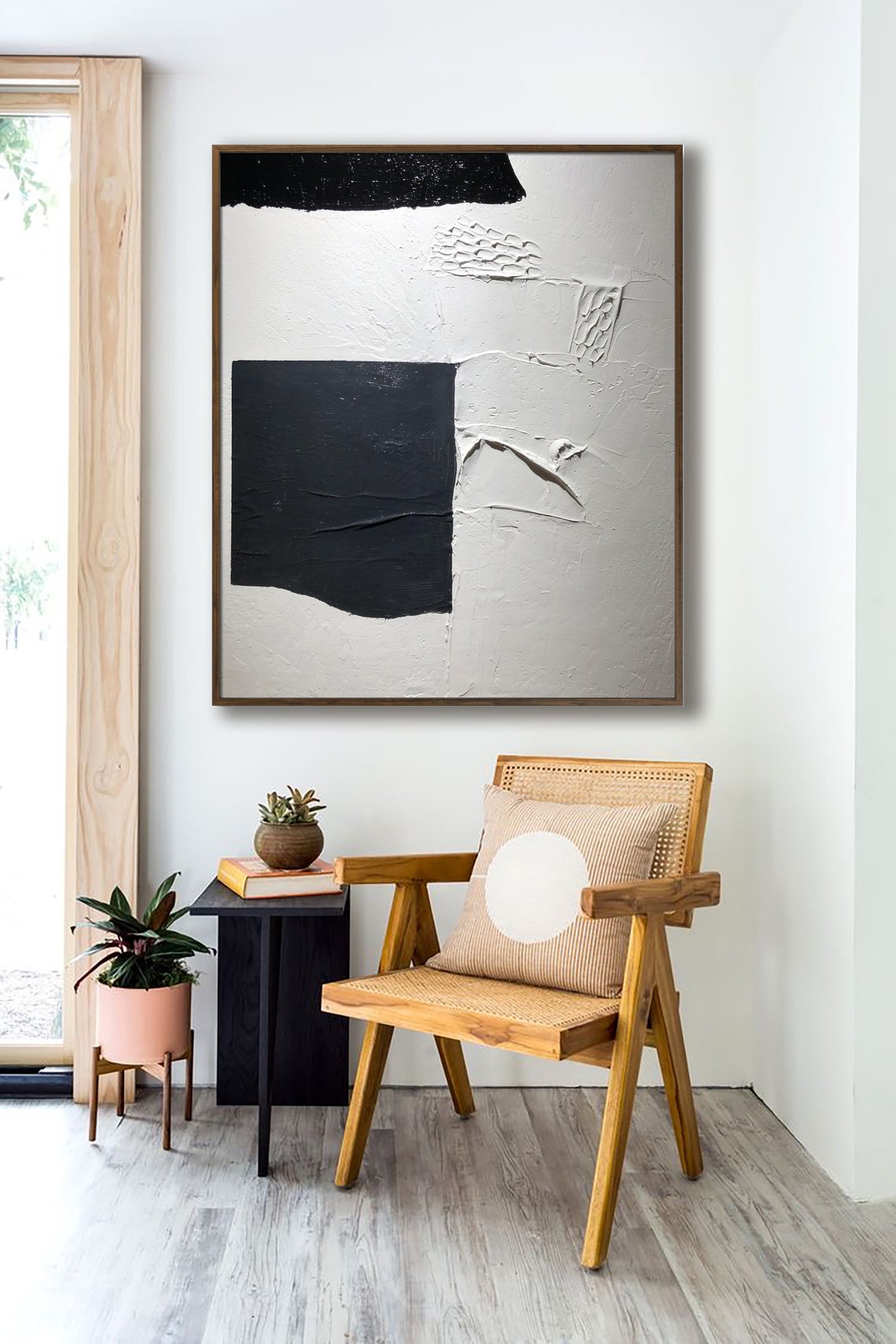 Large-scale Abstract Painting White 3D Texture Painting - Etsy