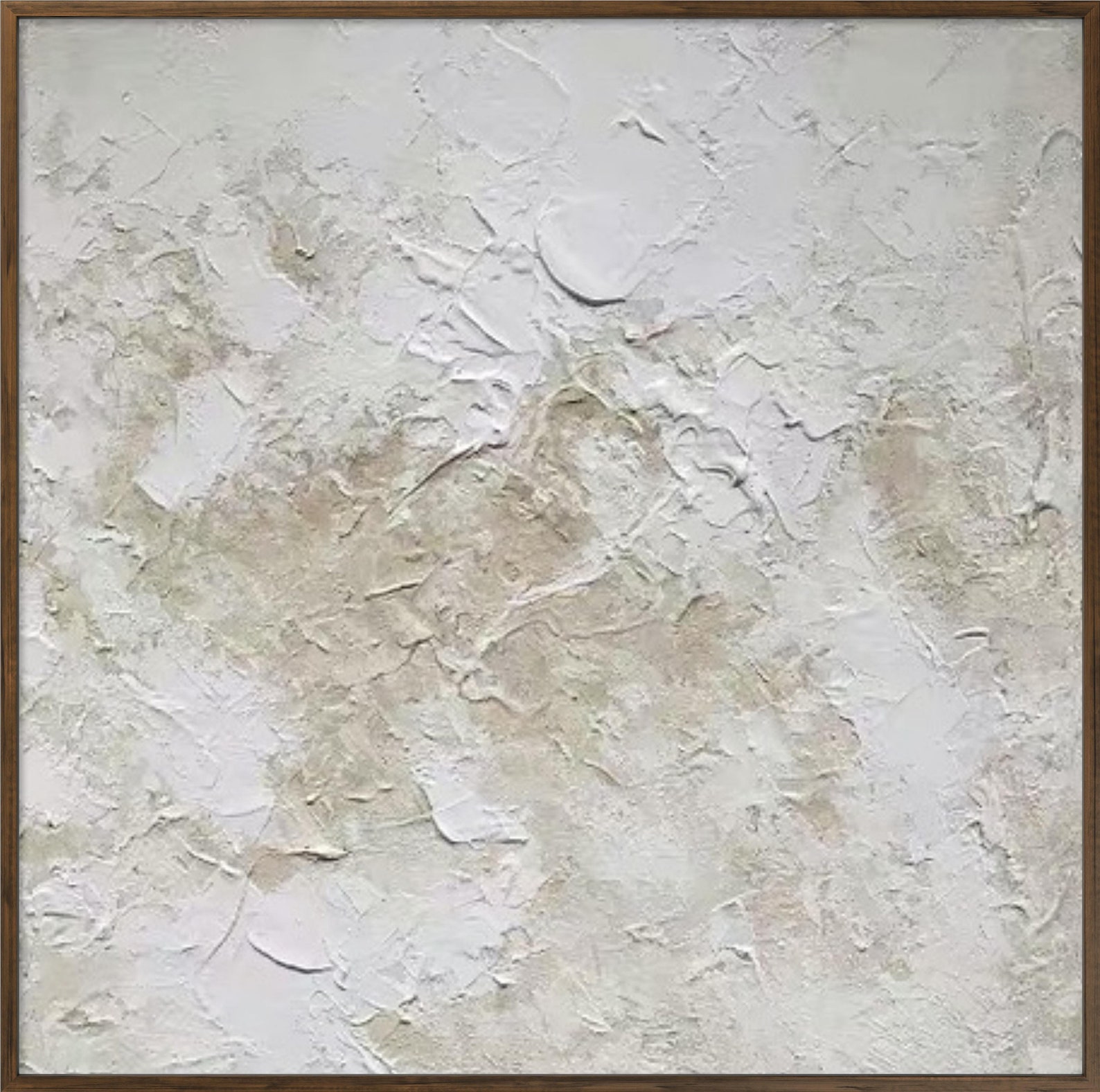 Large Abstract Painting Beige 3D Texture Painting White - Etsy
