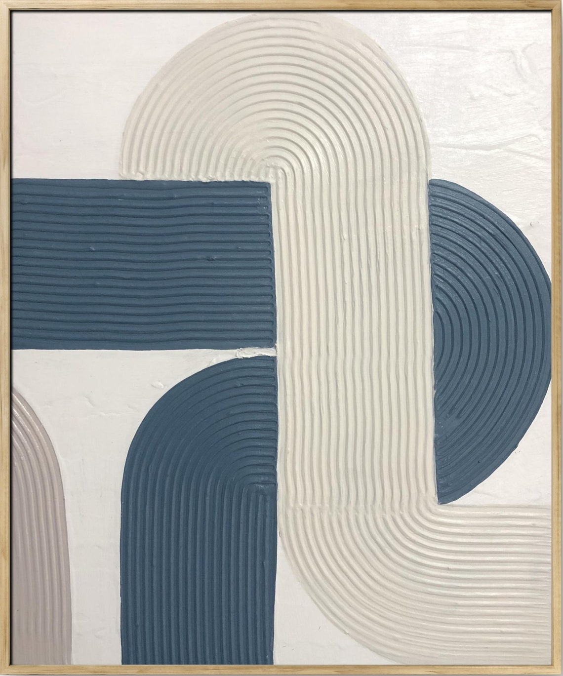 Minimalist Plaster Wall Art Navy Blue Plaster Art New - Etsy