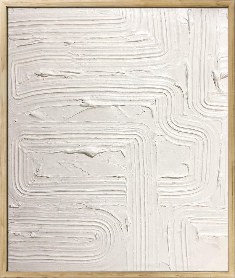 Set of 2 Plaster Art White Plaster Art New Minimalist - Etsy