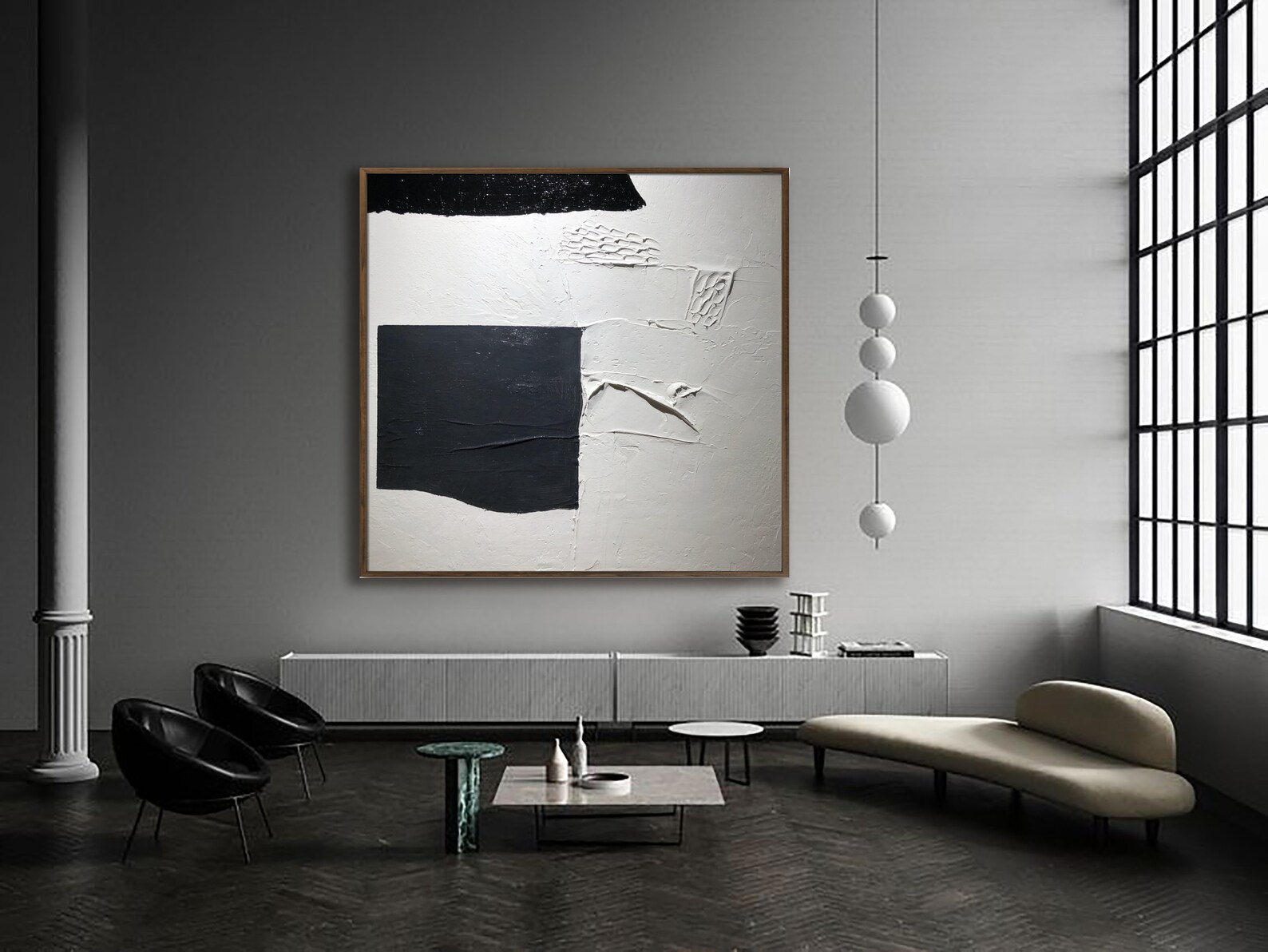 Large-scale Abstract Painting White 3D Texture Painting - Etsy