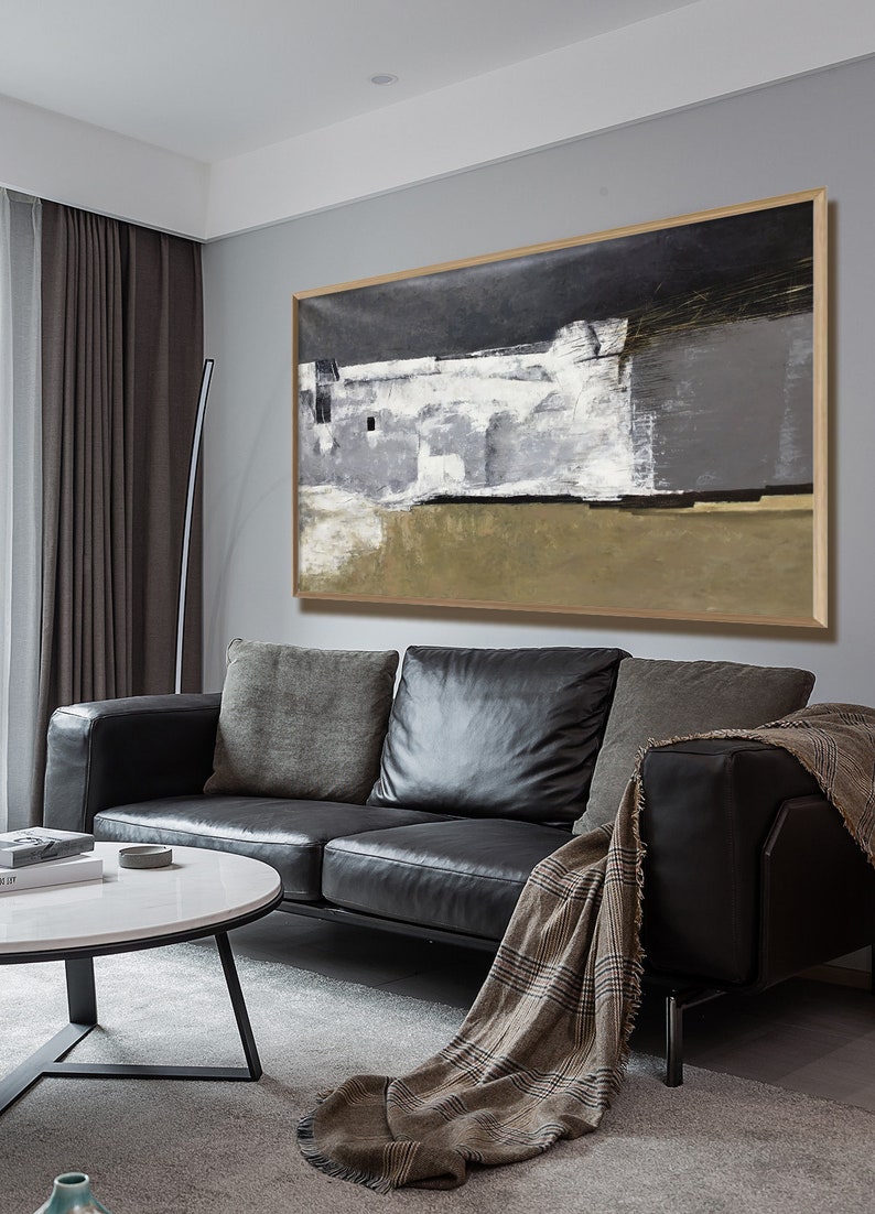 Living Room Abstract Painting Large Modern Abstract - Etsy