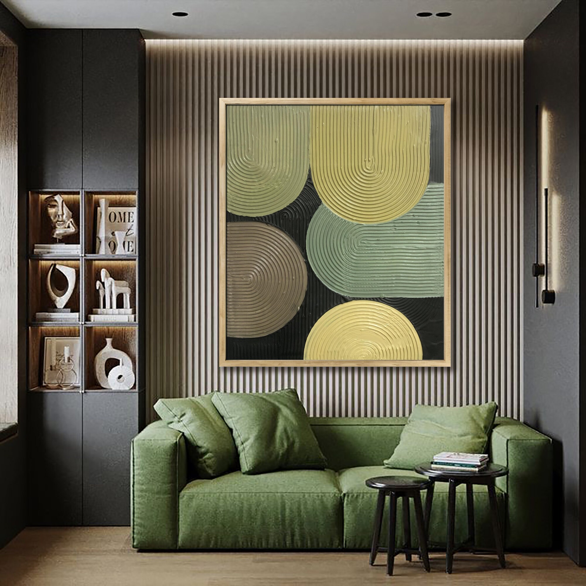 Minimal Plaster Art Green Arch Plaster Art New Minimal - Etsy