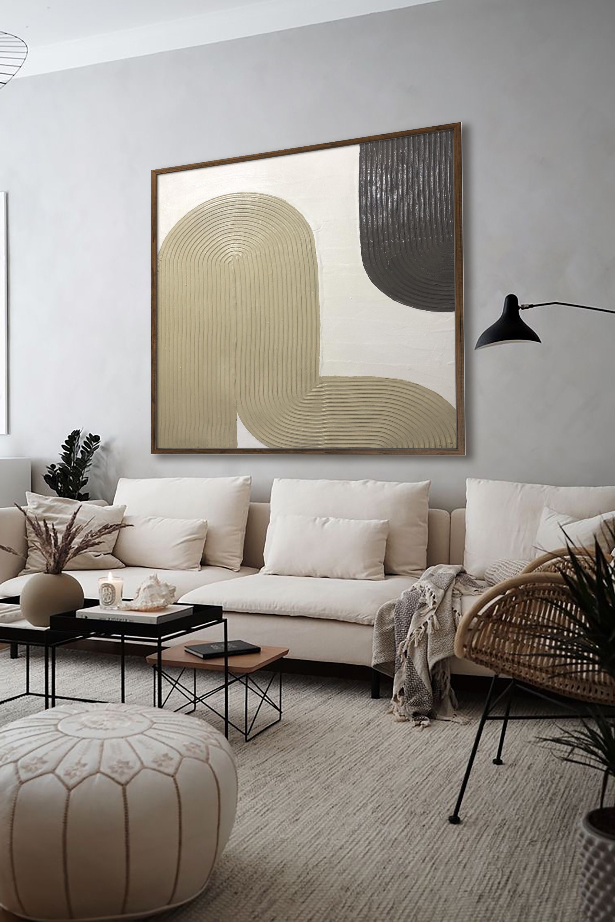 Minimalist Plaster Art Light Brown Plaster Art New - Etsy