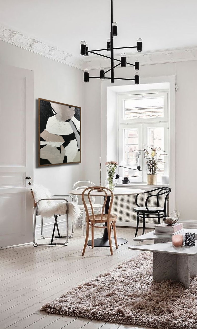 Large Abstract Painting Beige 3D Texture Painting White - Etsy