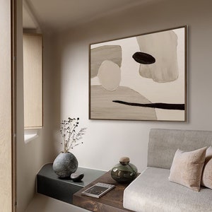 Oversized Beige Abstract Painting Beige Textured Painting - Etsy Hong Kong