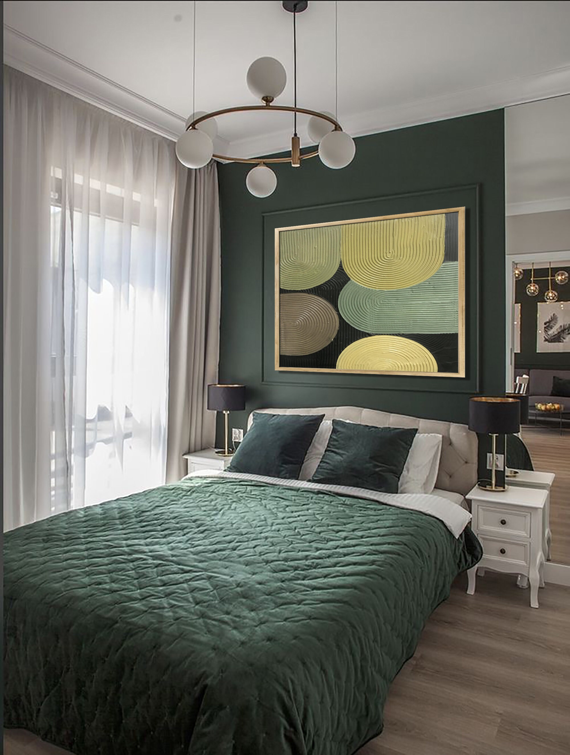 Minimal Plaster Art Green Arch Plaster Art New Minimal Scandinavian ...