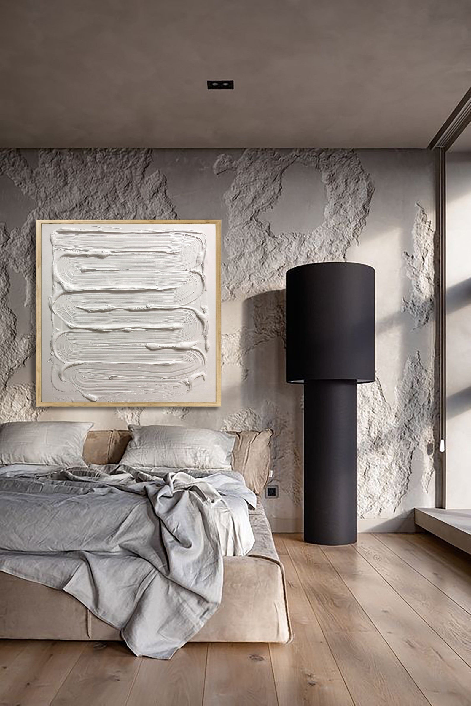 Minimalist Plaster Art Off-white 3D Plaster Art New - Etsy