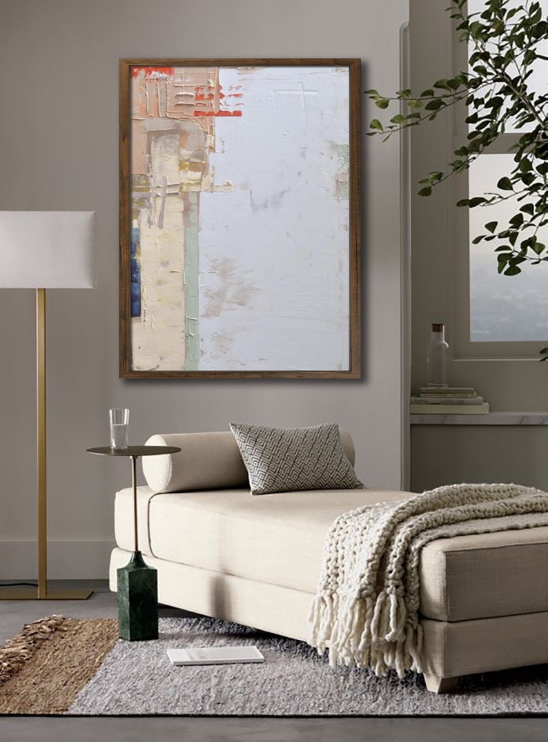 Large Beige Abstract Painting Beige Texture Painting - Etsy