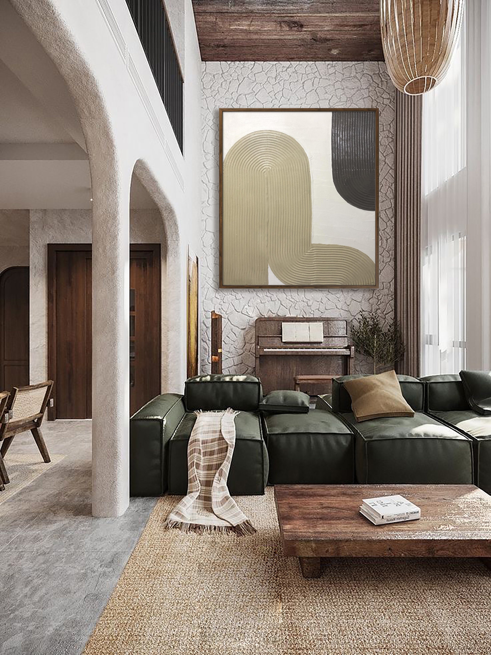 Minimalist Plaster Art Light Brown Plaster Art New - Etsy