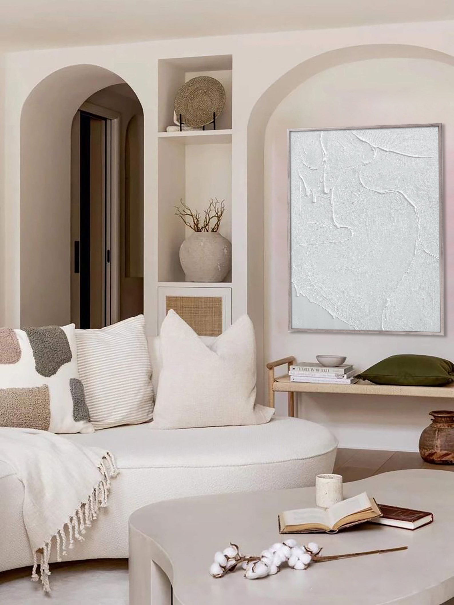 Oversized Plaster Wall Art off White Plaster Art New 100% - Etsy