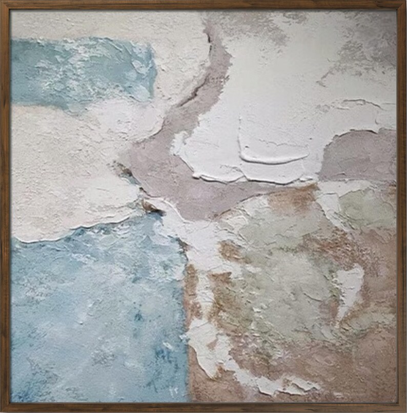 Grote Noordse witte abstracte schilderij witte 3D textuur - Etsy Nederland