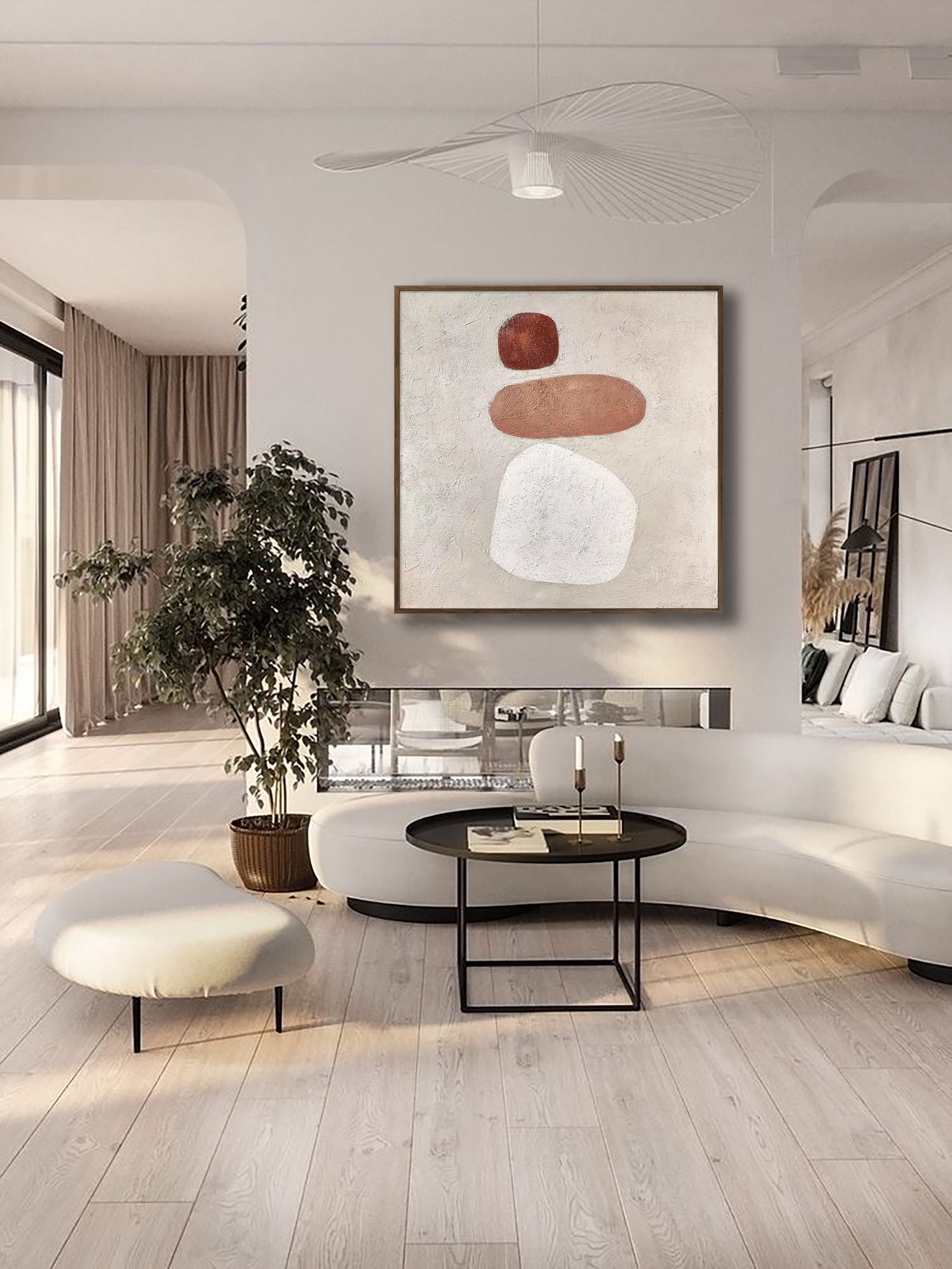 Large Beige Abstract Painting Beige Painting Texture | Etsy