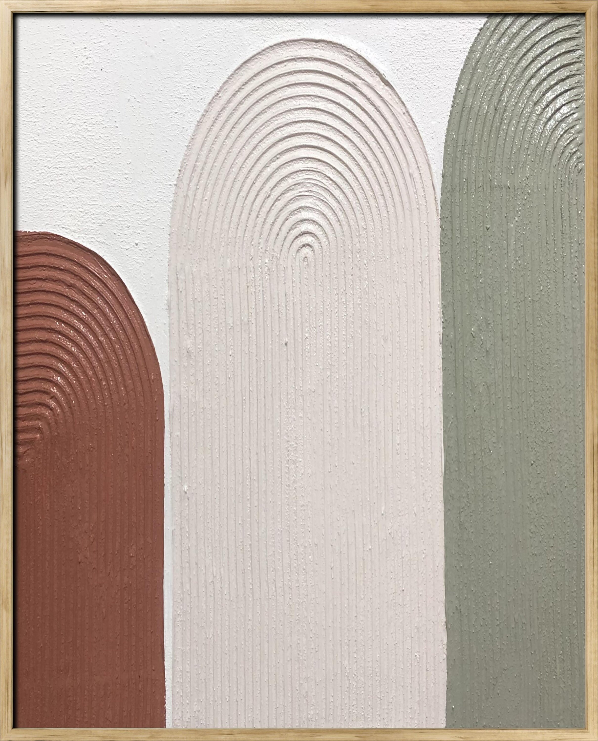 2 Piece 1 Set Minimalist Plaster Art Brown Arched Plaster - Etsy