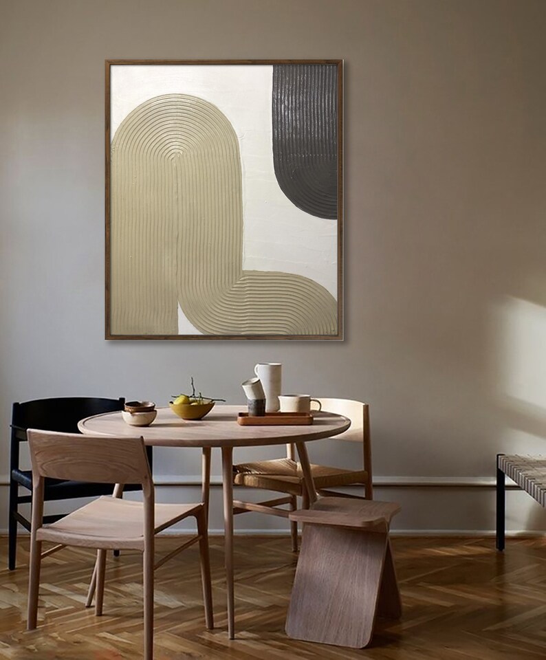 Minimalist Plaster Art Light Brown Plaster Art New Scandinavian Minimal ...