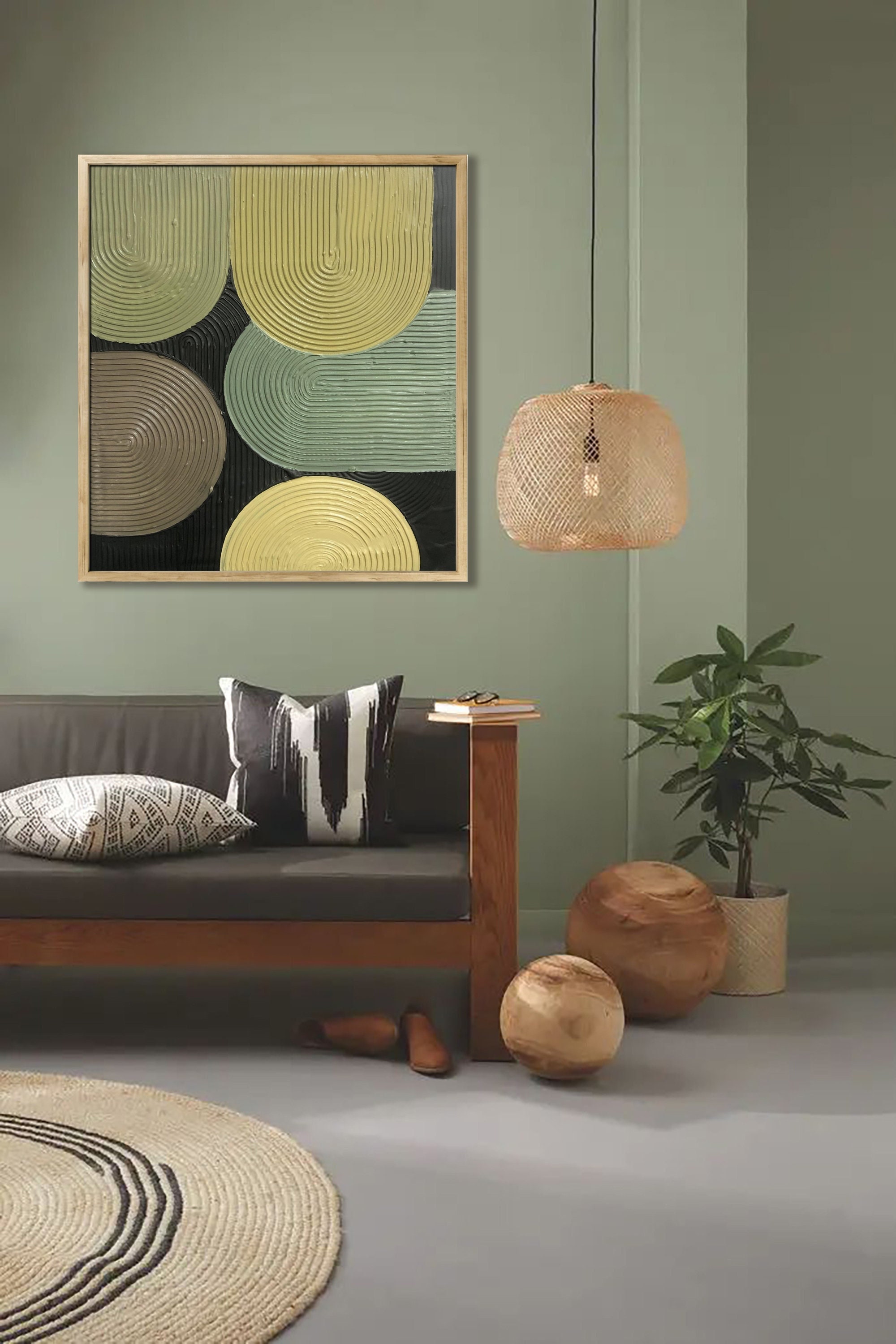 Minimal Plaster Art Green Arch Plaster Art New Minimal Scandinavian ...