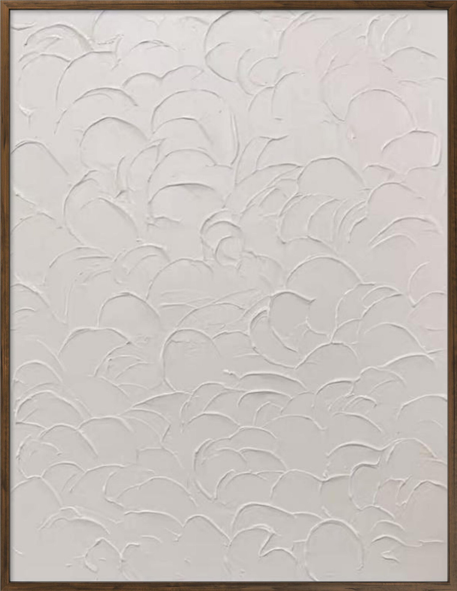 Oversized Abstract Art White 3D Texture Painting White - Etsy