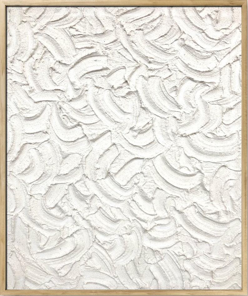 Set of 2 Plaster Art White Plaster Art New Minimalist - Etsy