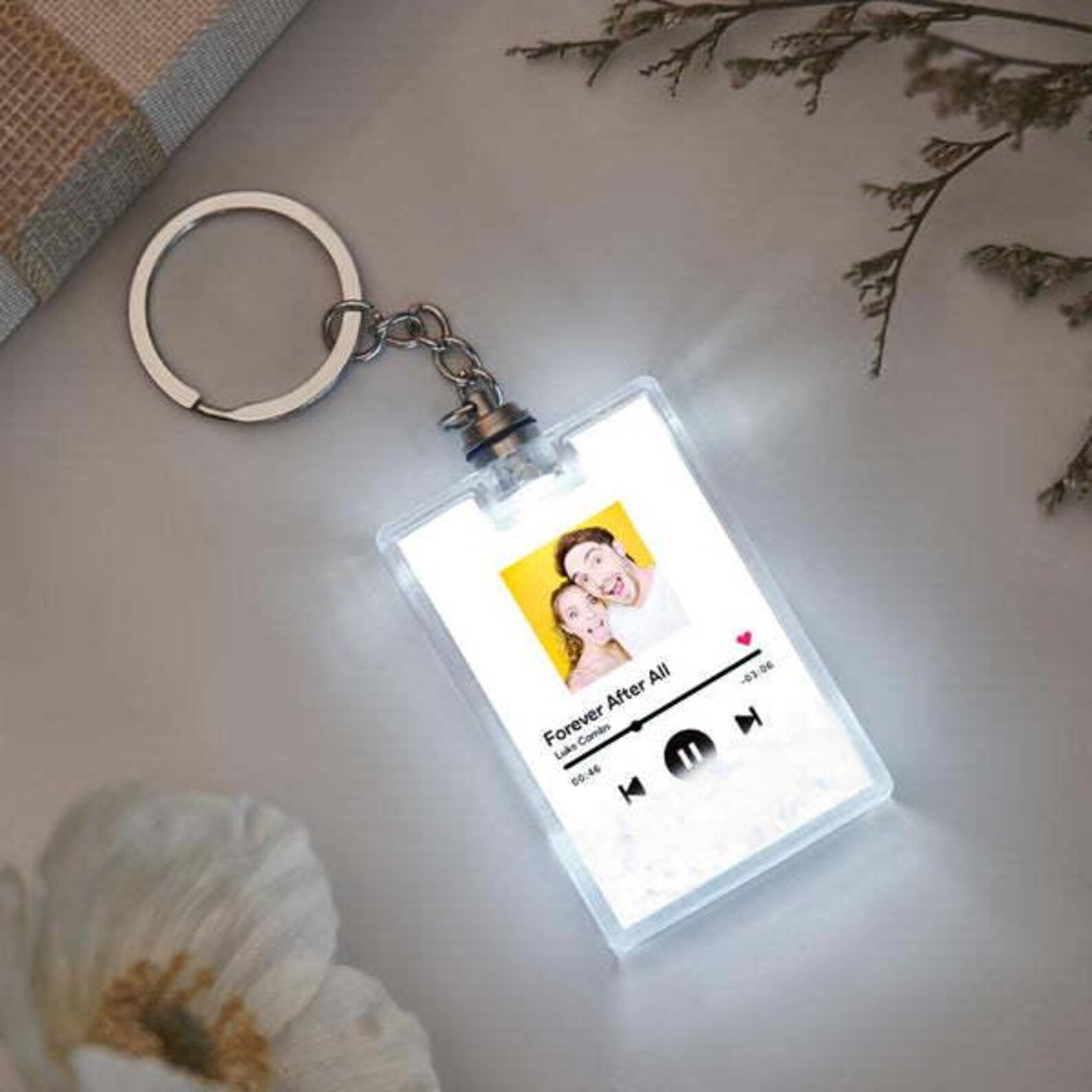 Custom Scannable Spotify Code Photo Keychain – Illuminated Quicksand ...