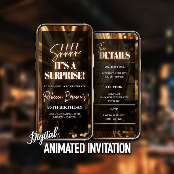 Surprise Party Invitation Fillable Templates FREE Printable Surprise