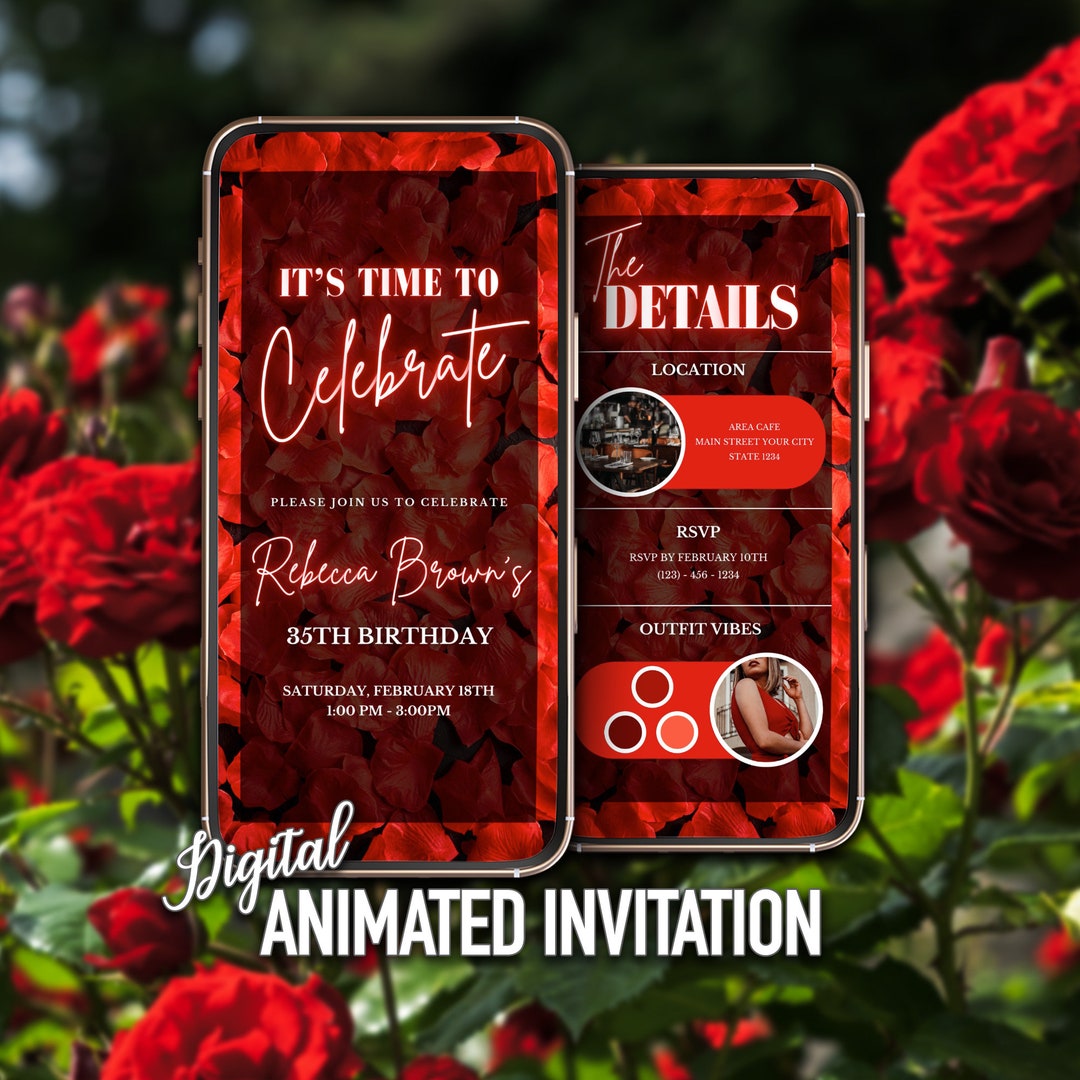 It's Time to Celebrate Birthday Invitation, Women Birthday, Mobile ...