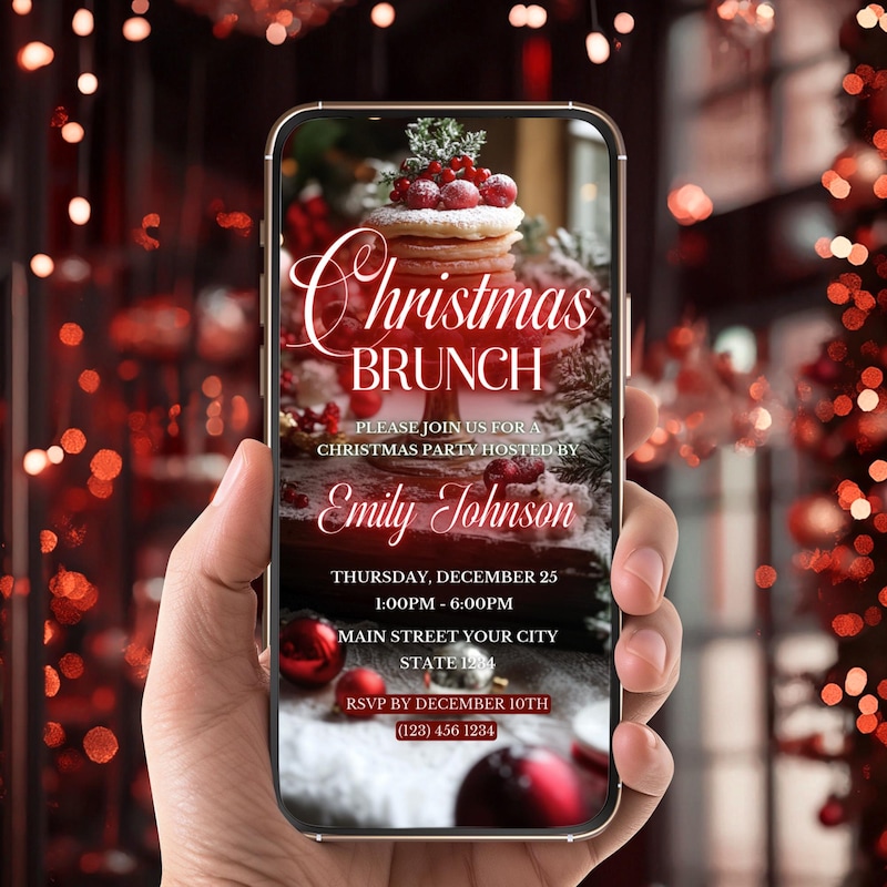 Christmas Brunch Invitations - Etsy