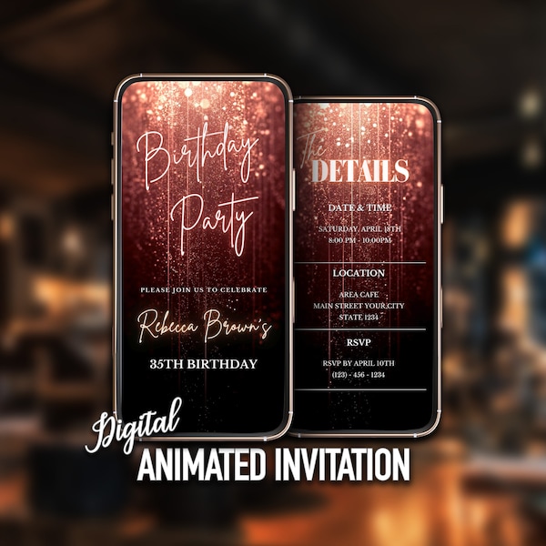 Digital Birthday Invitations Women - Etsy