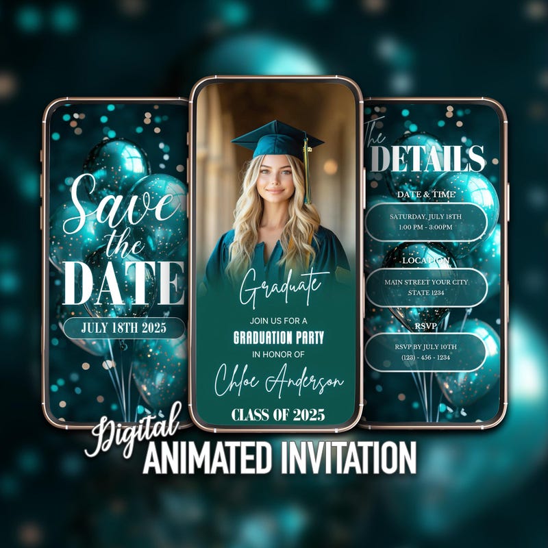 Teal Invitations - Etsy