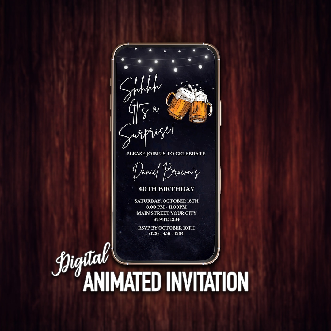 Surprise Party Invitation for Man, Invitation for Him, Surprise ...