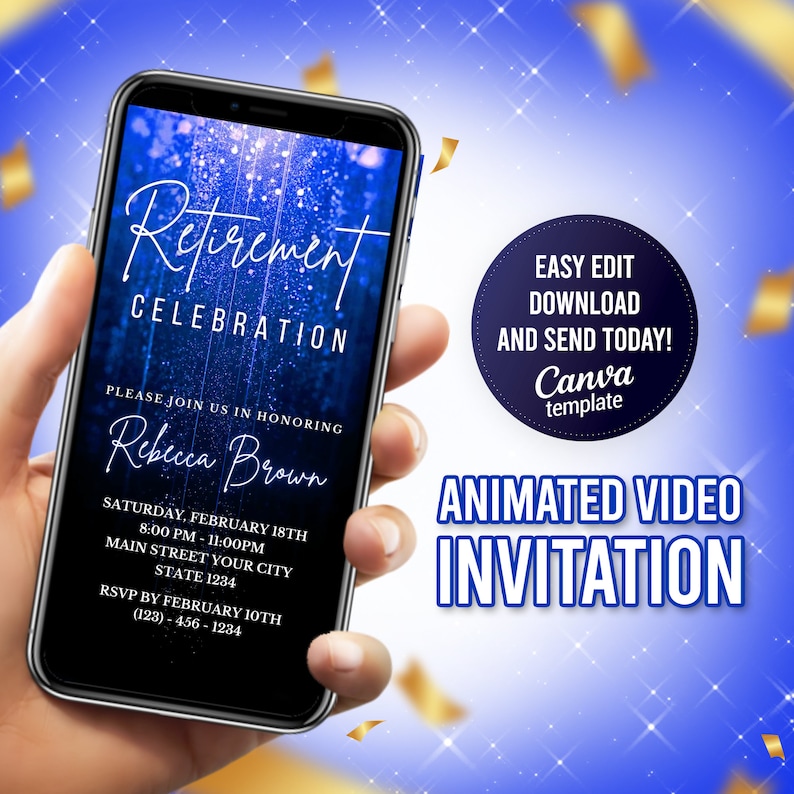 Digital Retirement Party Invitation Electronic Retirement - Etsy