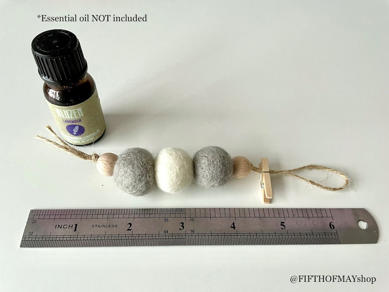 Essential Oil Diffuser || Felt Wool Ball Diffuser, Car Air Freshener ...