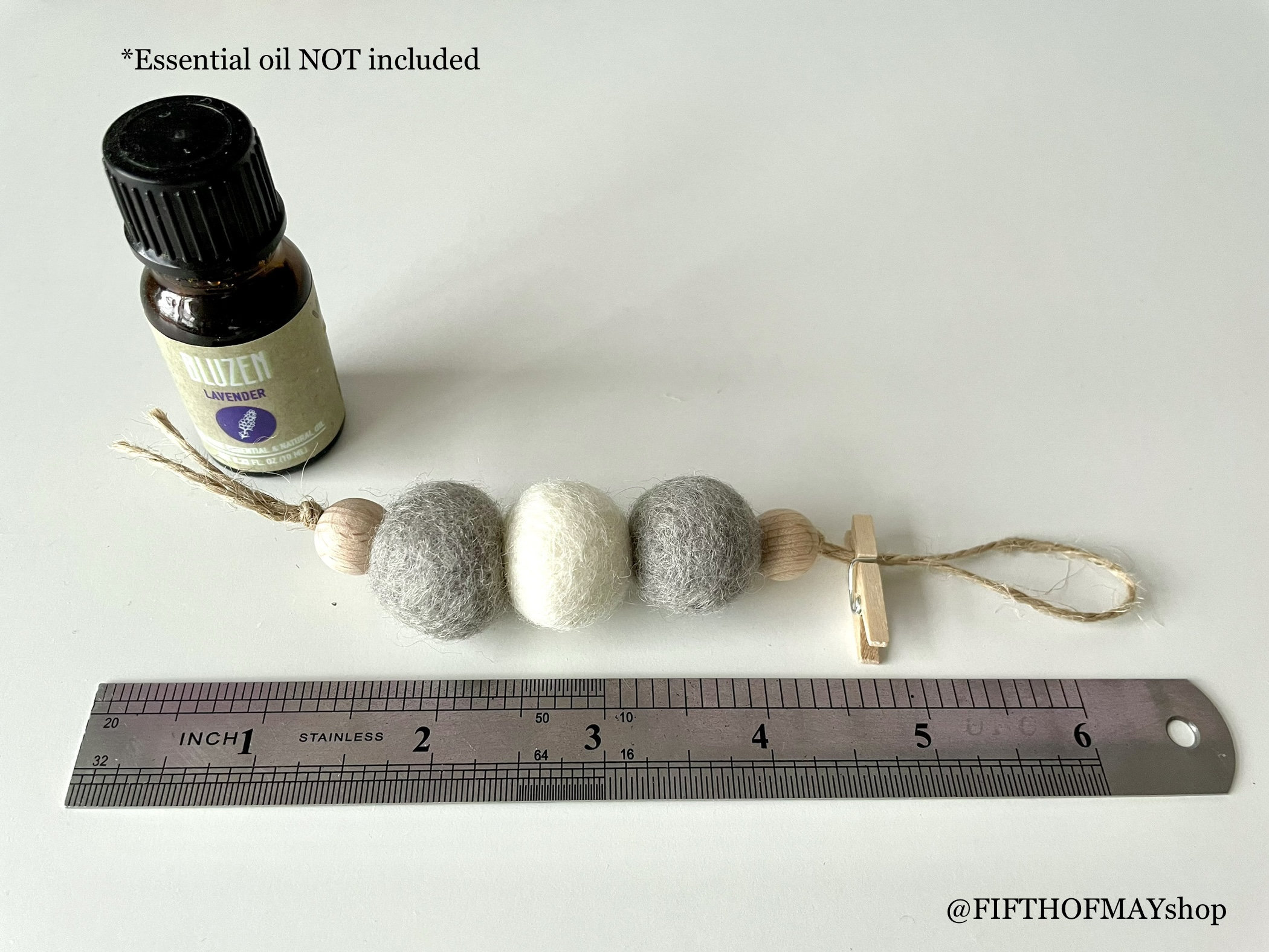 Essential Oil Diffuser || Felt Wool Ball Diffuser, Car Air Freshener ...