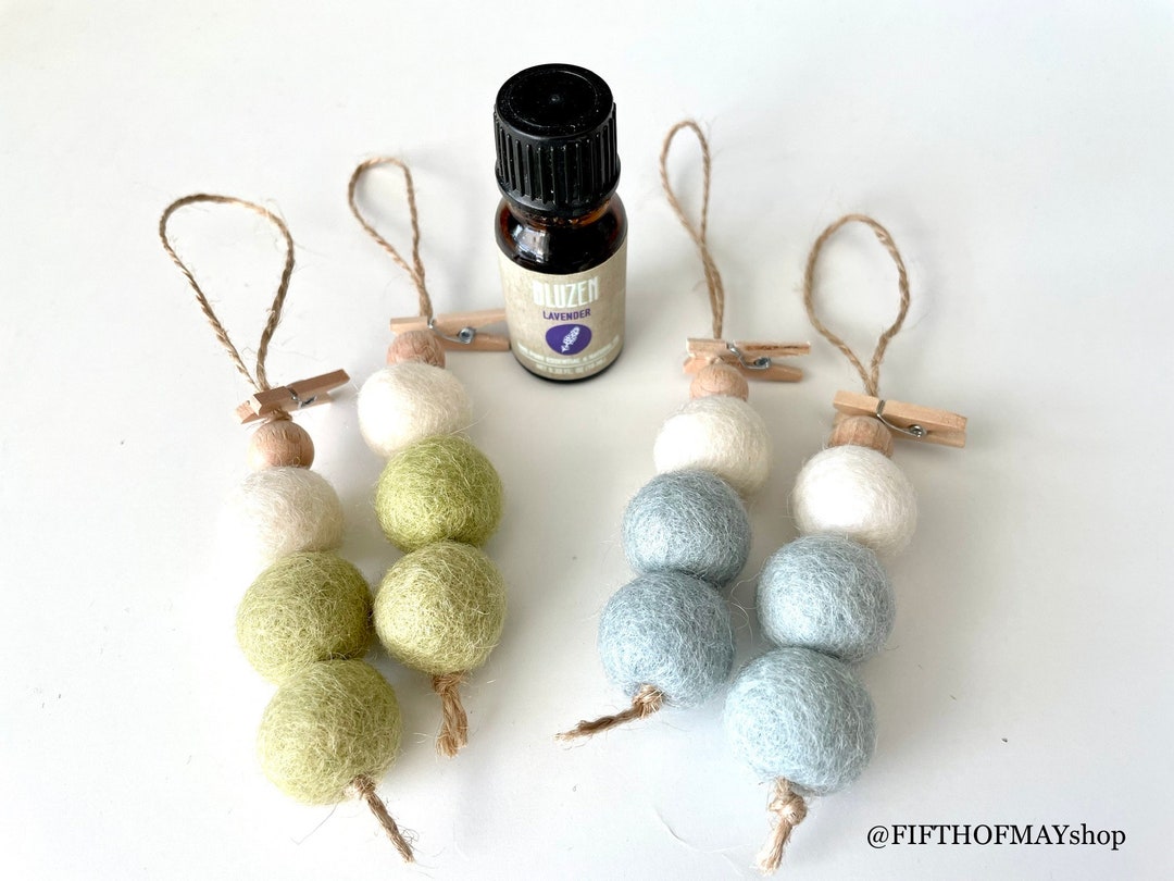 Essential Oil Diffuser || Felt Wool Ball Diffuser, Car Air Freshener ...