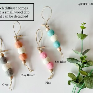 Essential Oil Diffuser || Felt Wool Ball Diffuser, Car Air Freshener ...