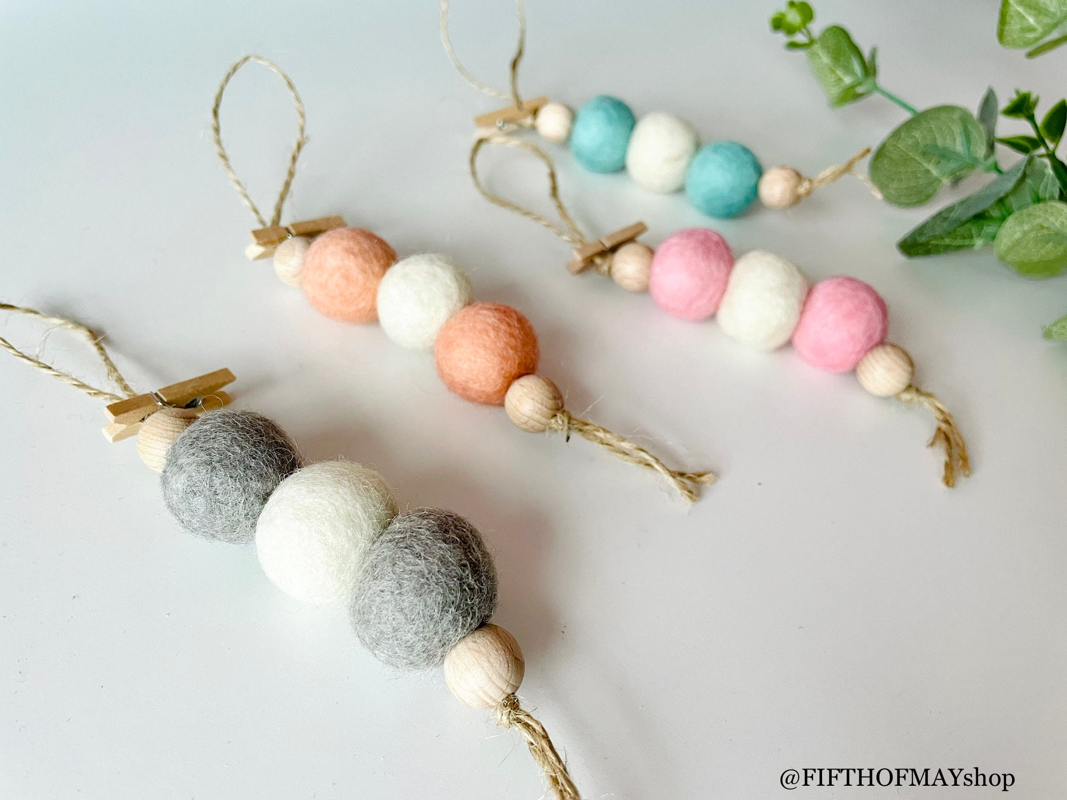 Essential Oil Diffuser || Felt Wool Ball Diffuser, Car Air Freshener ...