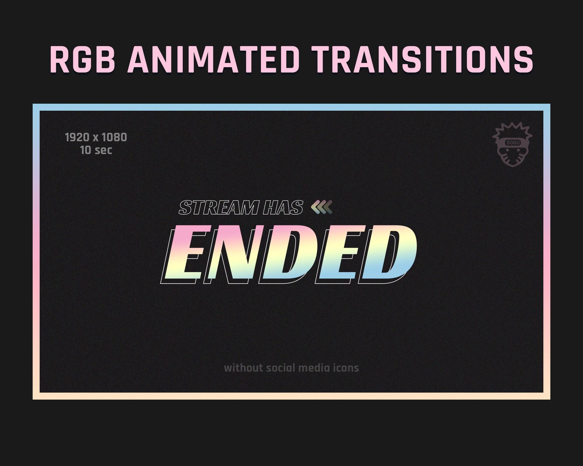 Animated RGB Stream Transitions / Scene Transition / Starting, Be Right ...