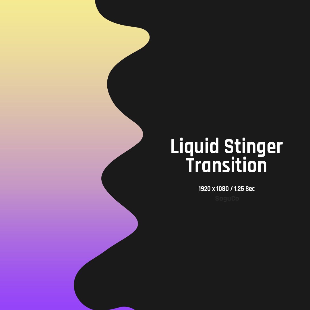 Twitch Liquid Stinger Transition / Yellow & Purple / Scene Transition ...