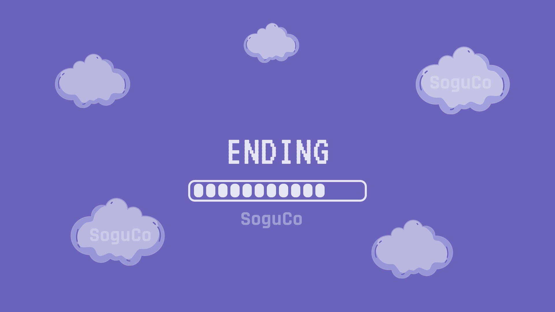 Cute Cloud Purple Stream Transition Screens Pack - Starting, Ending, Be ...