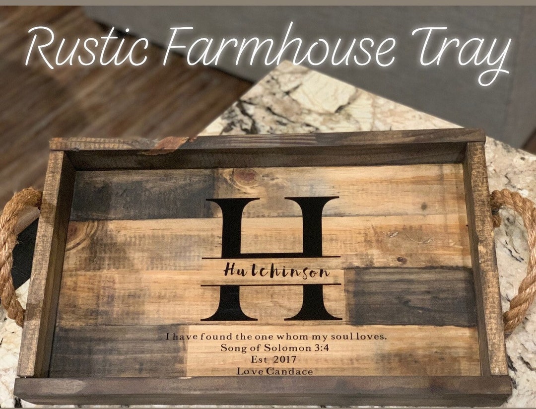 Rustic Farmhouse Tray - Etsy
