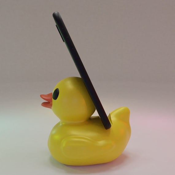 Yellow Rubber Ducky Phone Stand 3D Printable Digital Instant | Etsy