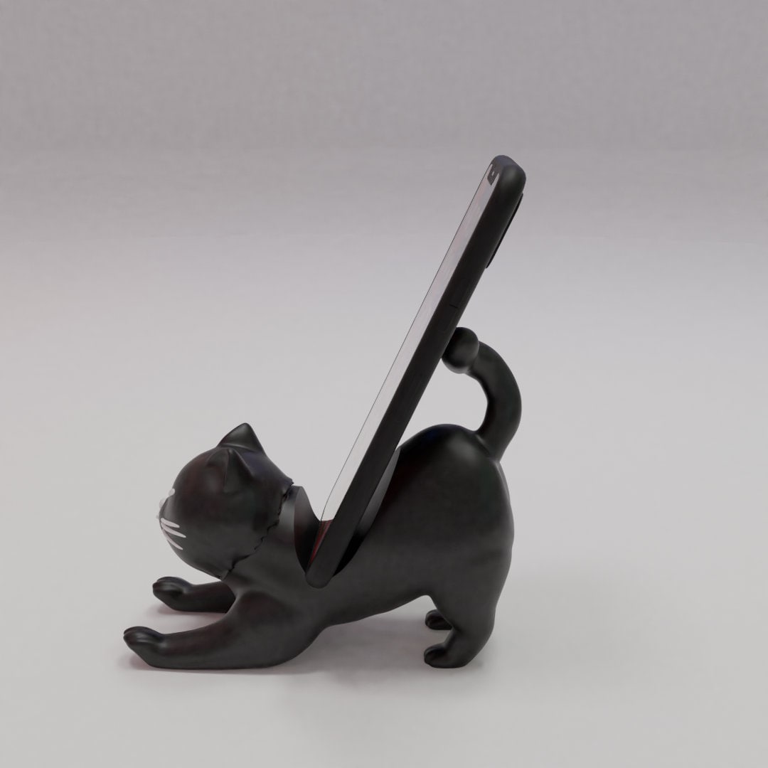Black Cat Phone Stand @ 3D Printable Digital Instant Download Only STL ...
