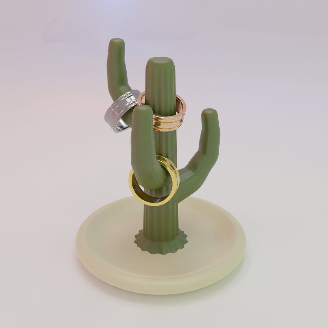 Cactus Ring Holder: 3D Printable STL File (digital Download) - Etsy