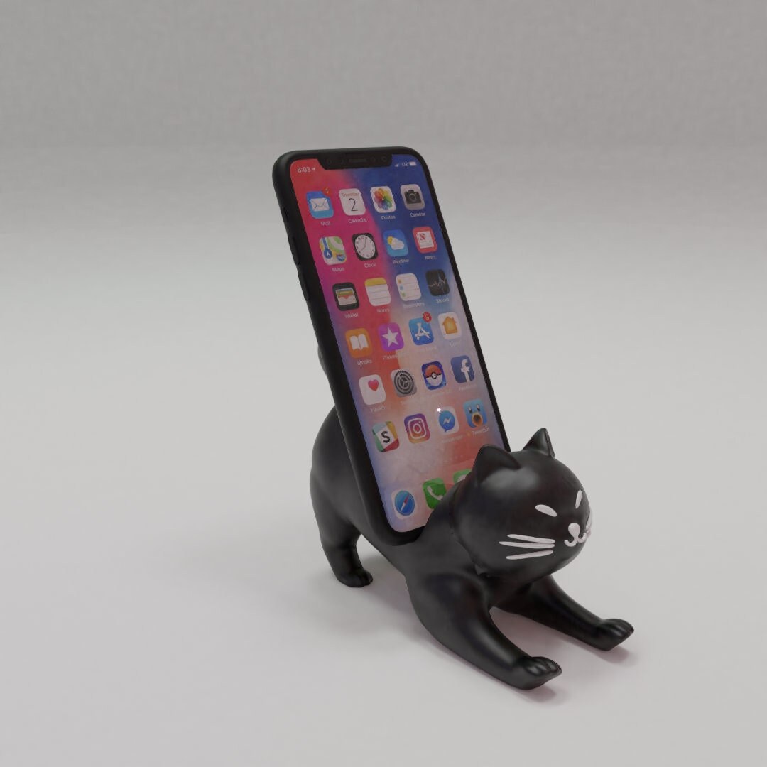 Black Cat Phone Stand @ 3D Printable Digital Instant Download Only STL ...