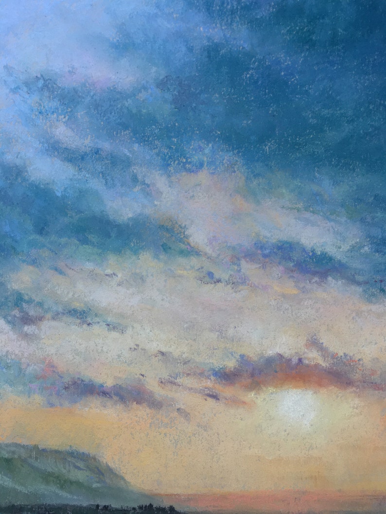 Sea Sunset. Pastel. - Etsy