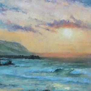 Sea Sunset. Pastel. - Etsy
