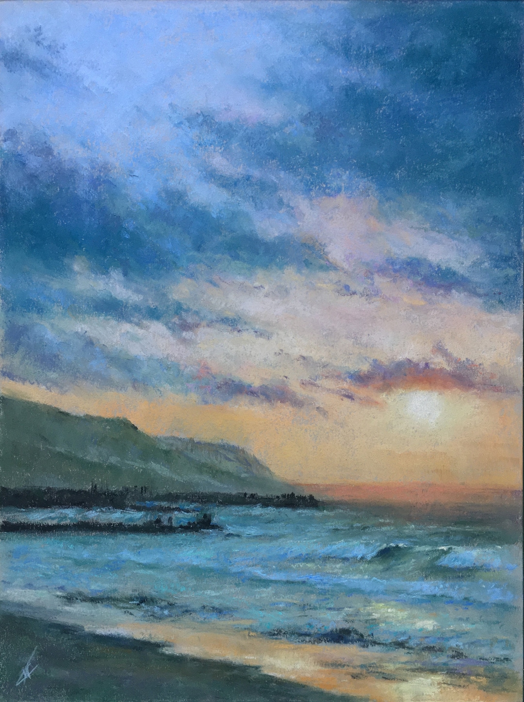 Sea Sunset. Pastel. - Etsy