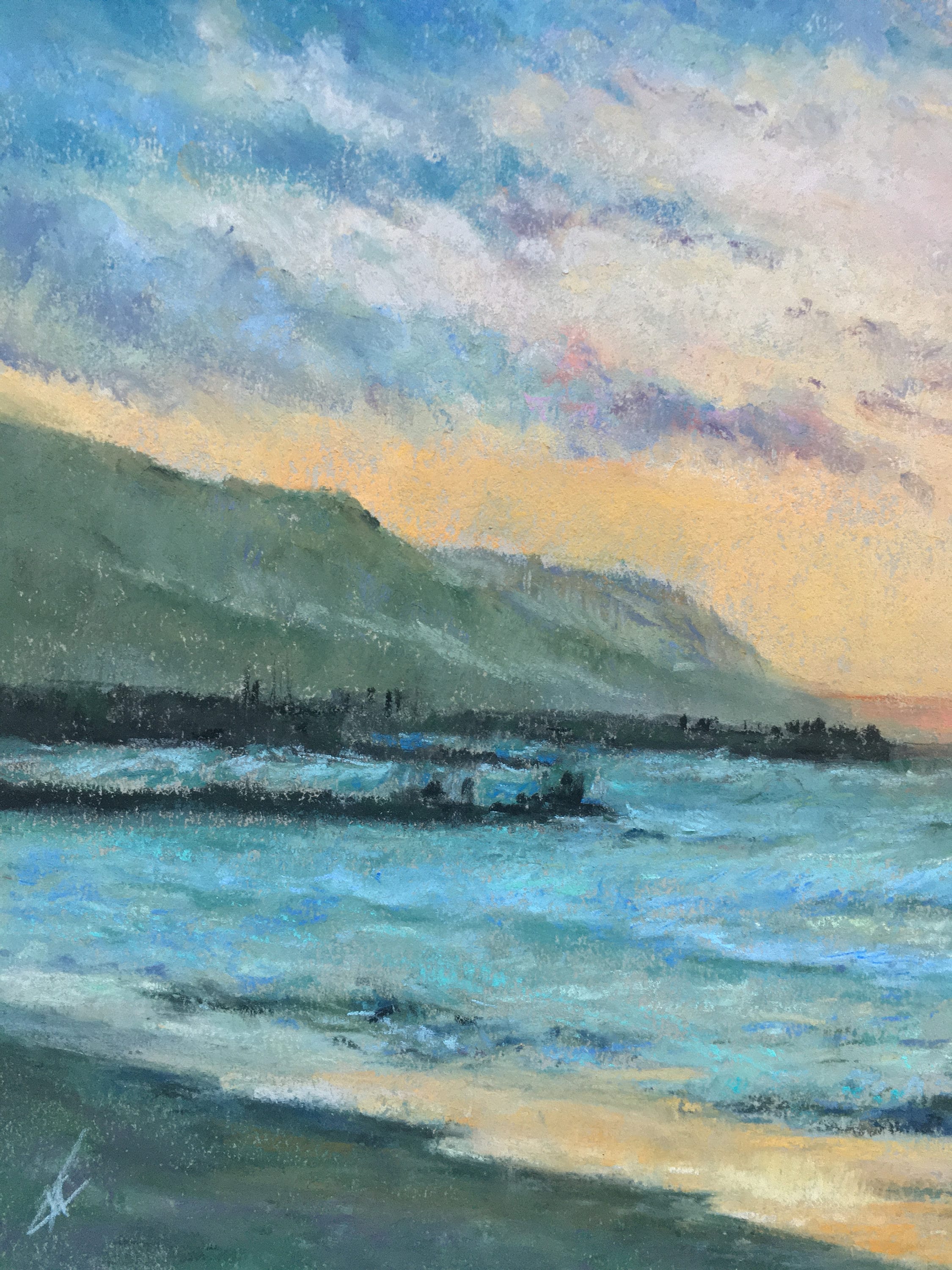 Sea Sunset. Pastel. - Etsy