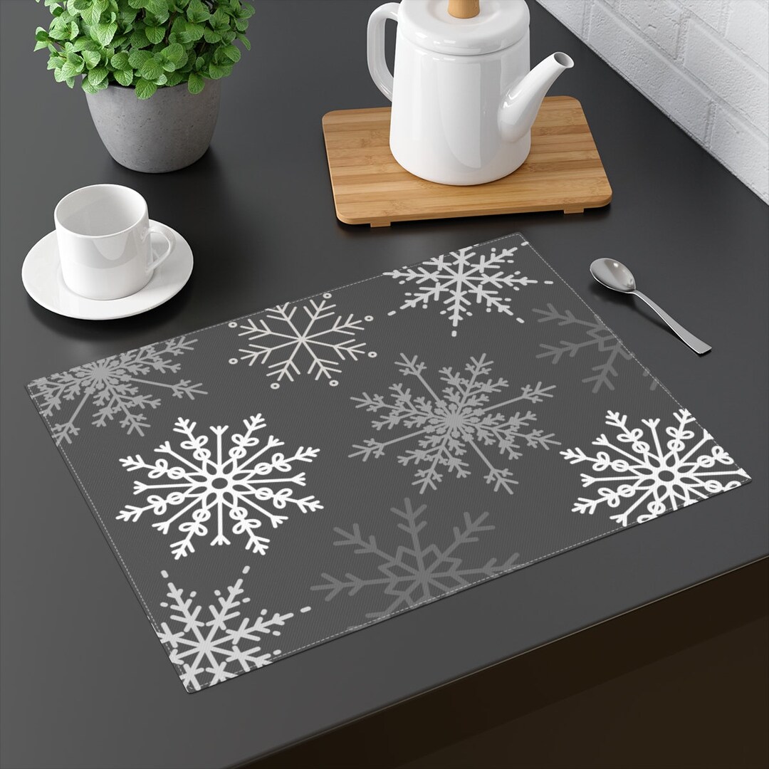 Snowflake Cotton Placemat: Holiday Winter Dining Decor - Etsy
