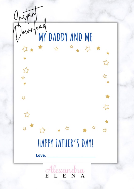 My Daddy and Me Drawing Worksheet Fathers Day Printable | Etsy